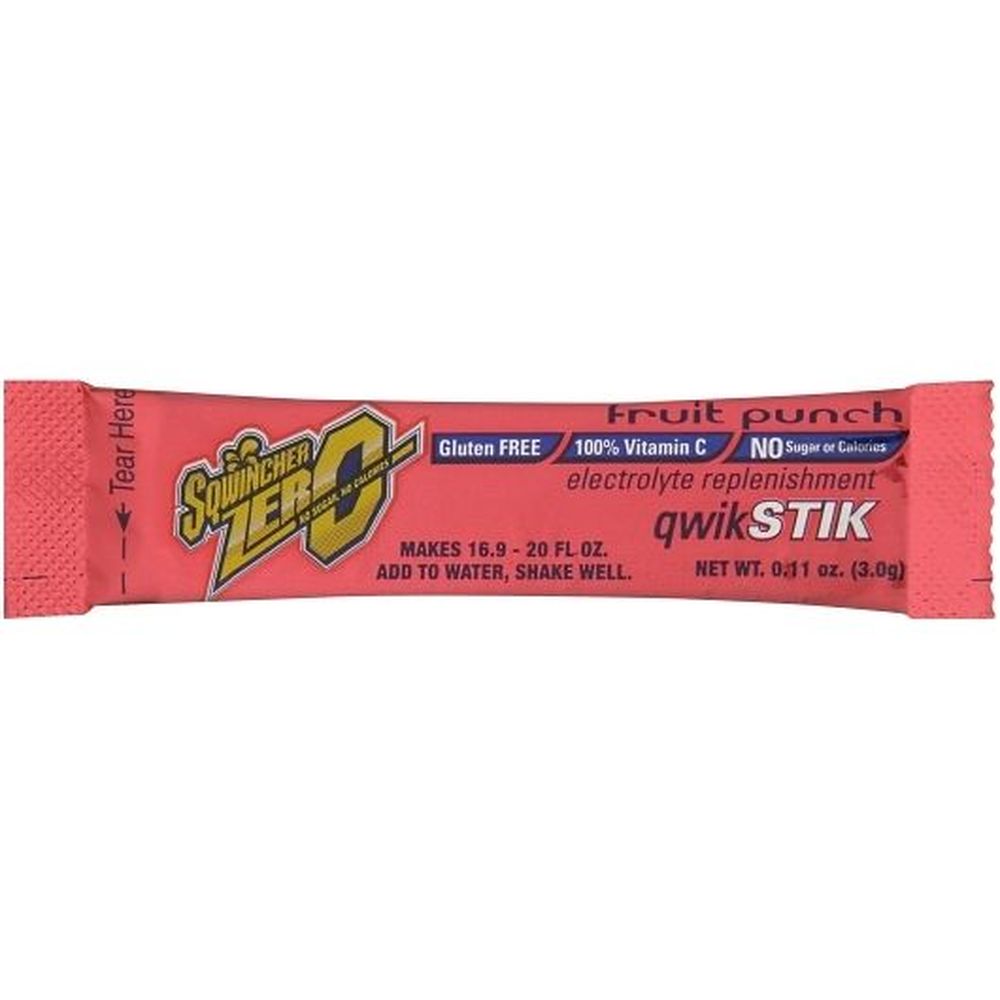 Sqwincher Qwik Stick Fruit Punch Electrolyte Powder Mix, 0.11 Ounce ...