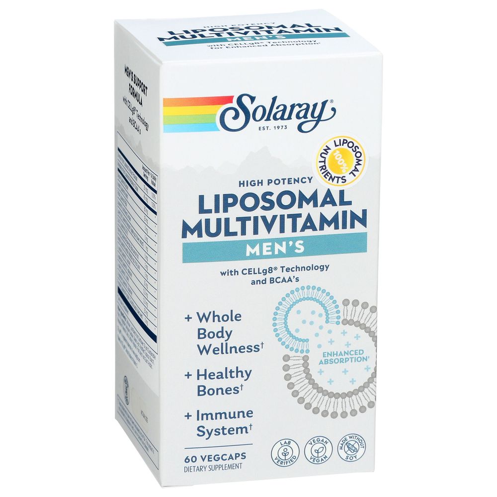 Solaray Liposomal Multivitamin Vegcaps for Mens, 60 count