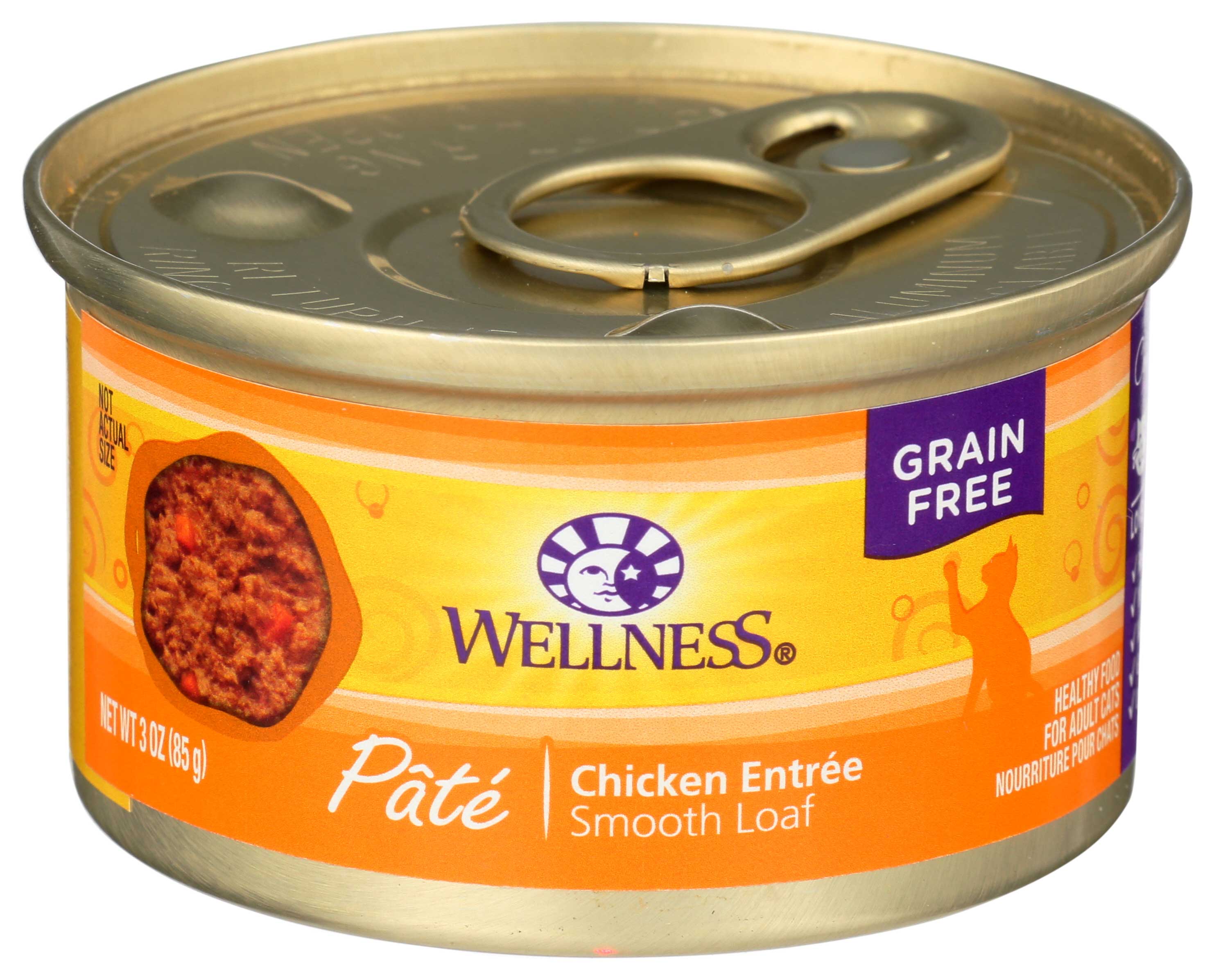 Wellness Chicken Formula Canned Cat Food, 3 Ounce -- 24 per case.