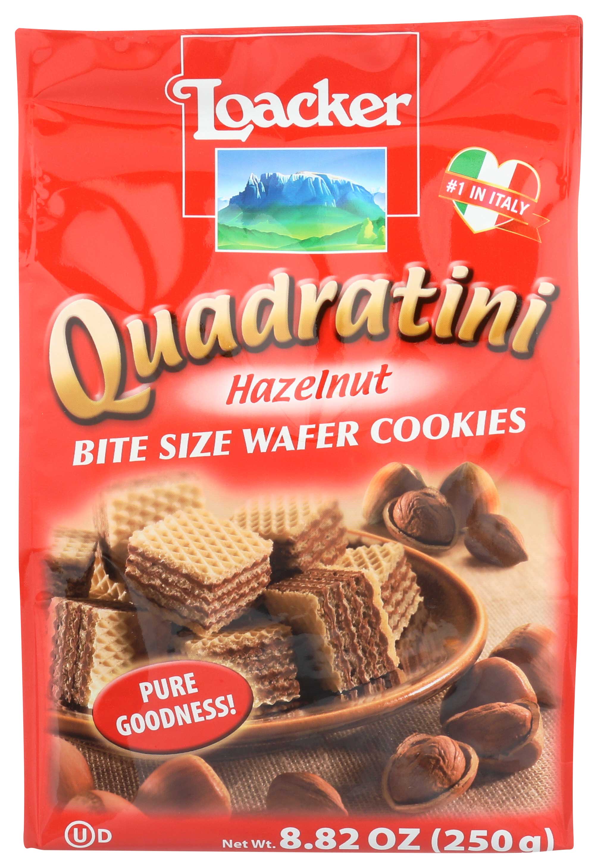 Loacker Quadratini Hazelnut Wafer Cookies, 8.82 Ounce -- 6 per case