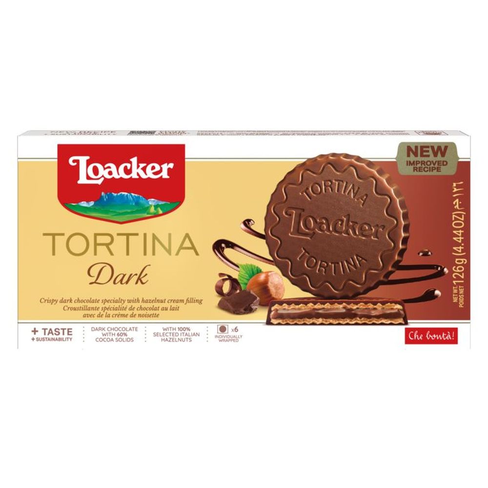 Loacker Dark Hazelnut Tortina, 4.41 Ounce -- 12 per case