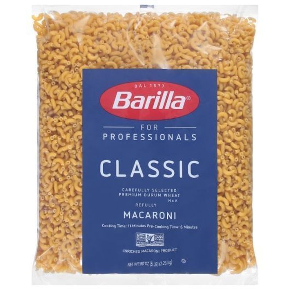 Barilla Macaroni Heavy Wall Elbow Pasta, 80 Ounce -- 4 per case
