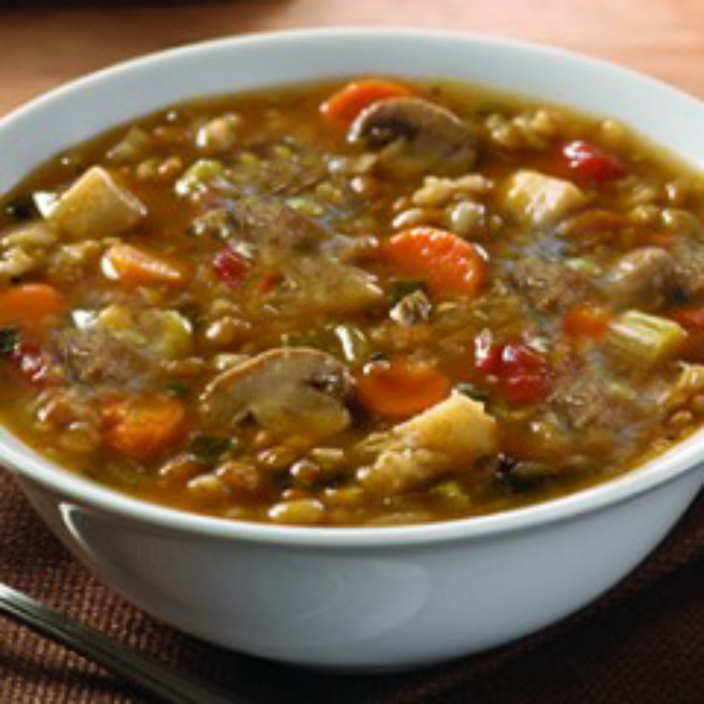Blount Fine Foods Beef and Barley Soup, 4 Pound -- 4 per case