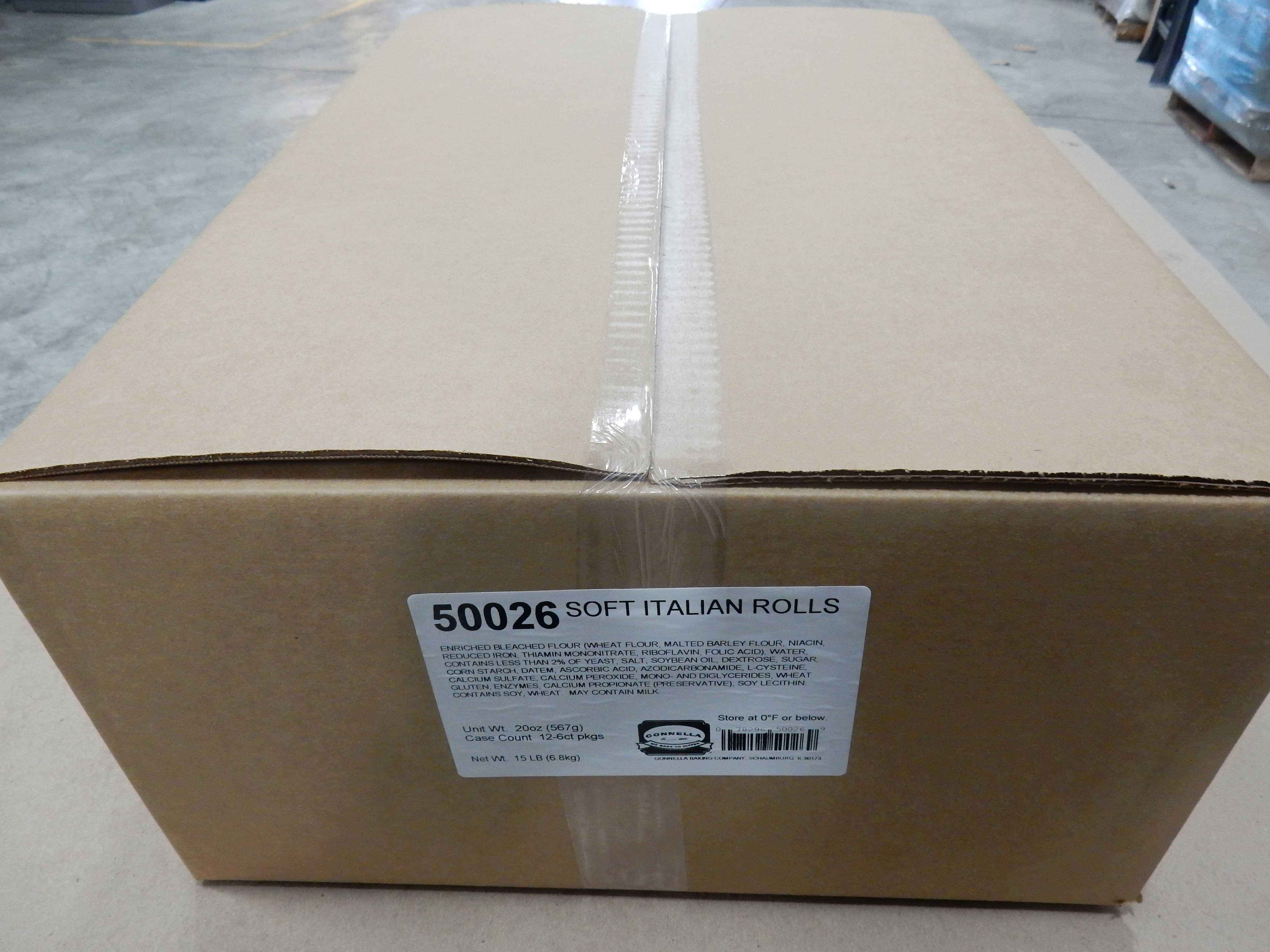 Gonnella Baking Soft Italian Rolls, 3.3 Ounce -- 72 per case.