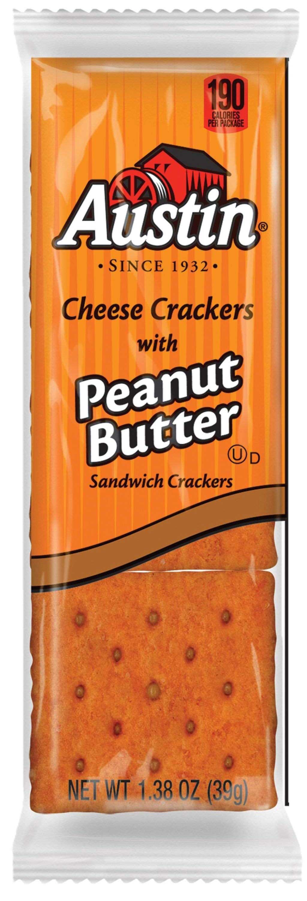 Austin Peanut Butter Cheese Sandwich Cracker, 1.38 Ounce -- 96 per case ...