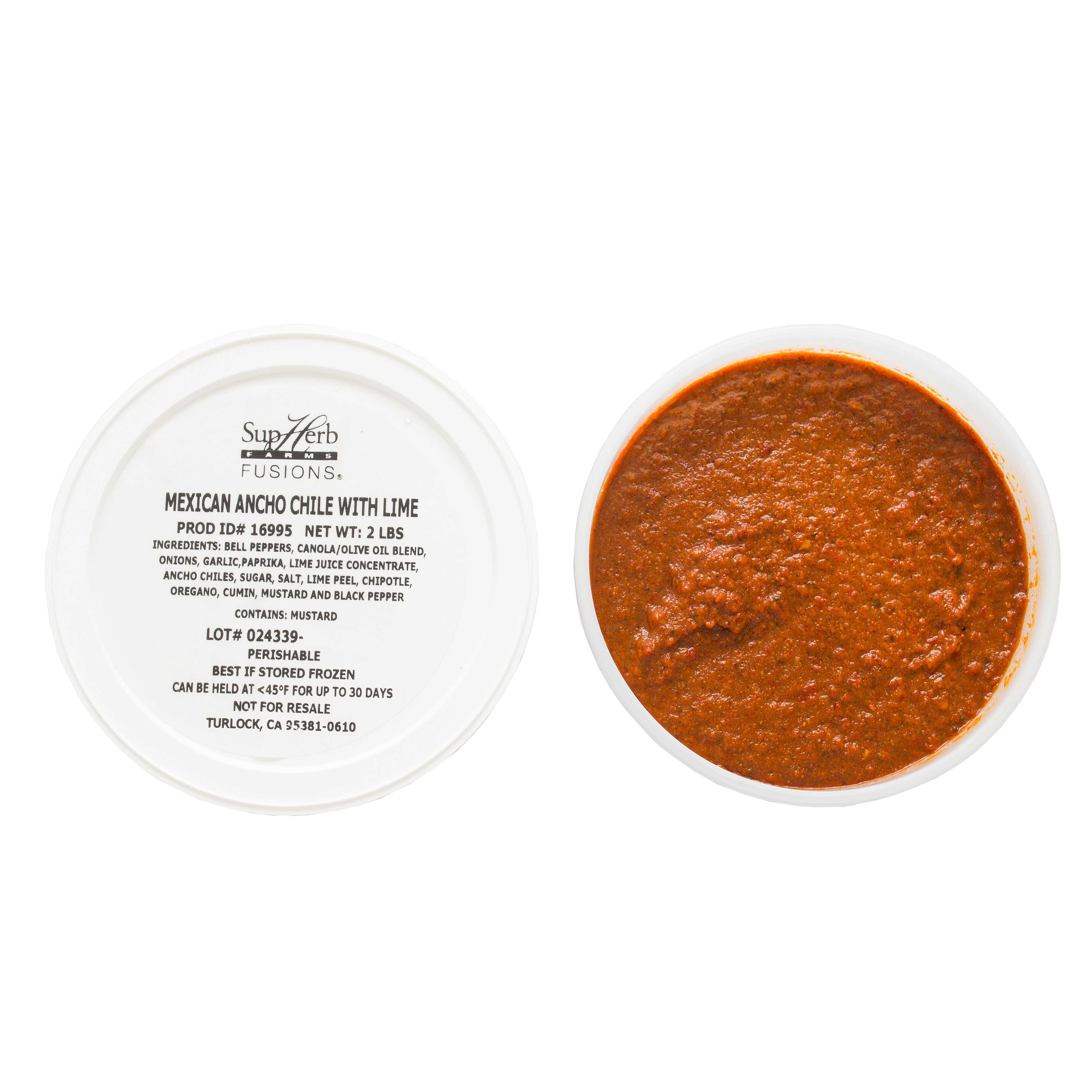 SupHerb Farms Mexican Ancho Chile with Lime Paste, 2 Pound -- 2 per ...