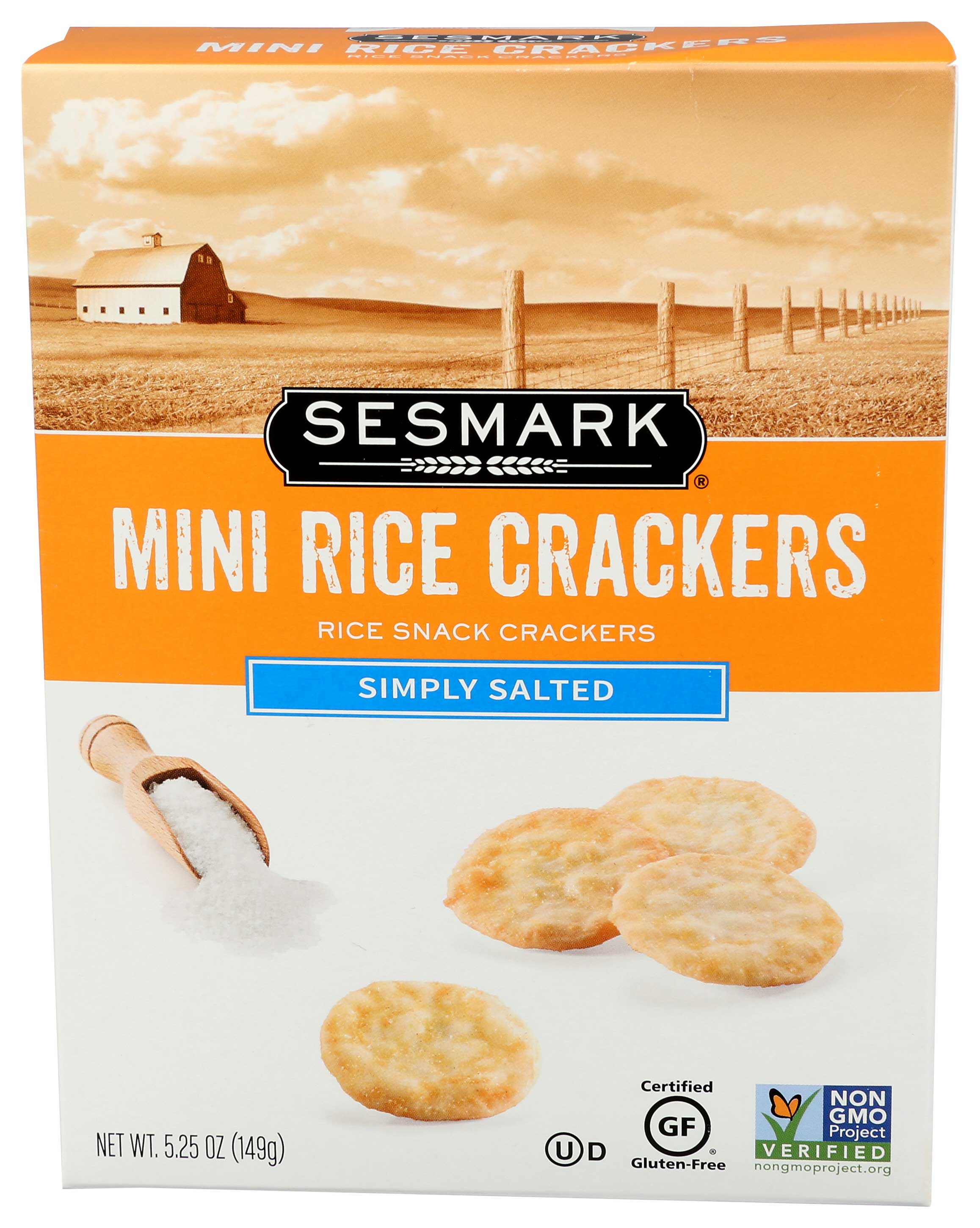 Sesmark Simply Salted Mini Rice Crackers, 5.25 Ounce -- 6 per case