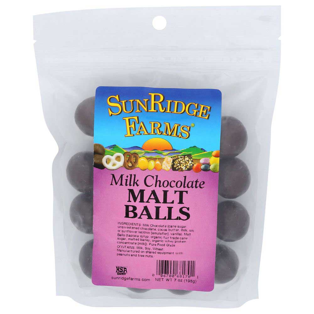 Sun Ridge Farms Milk Chocolate Malt Balls, 7 Ounce -- 12 per case