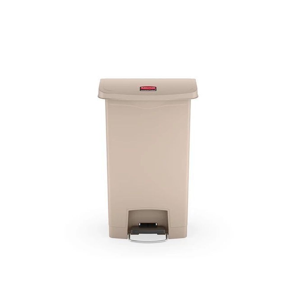 Rubbermaid Slim Jim Beige Step On Front Step Resin Container, 13 Gallon ...