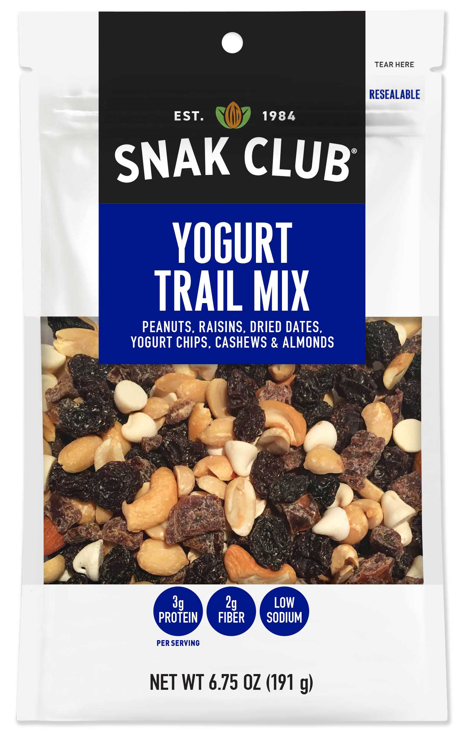 Century Snacks Snak Club Resealable Trail Mix - Clip Strip, 6.75 Ounce ...