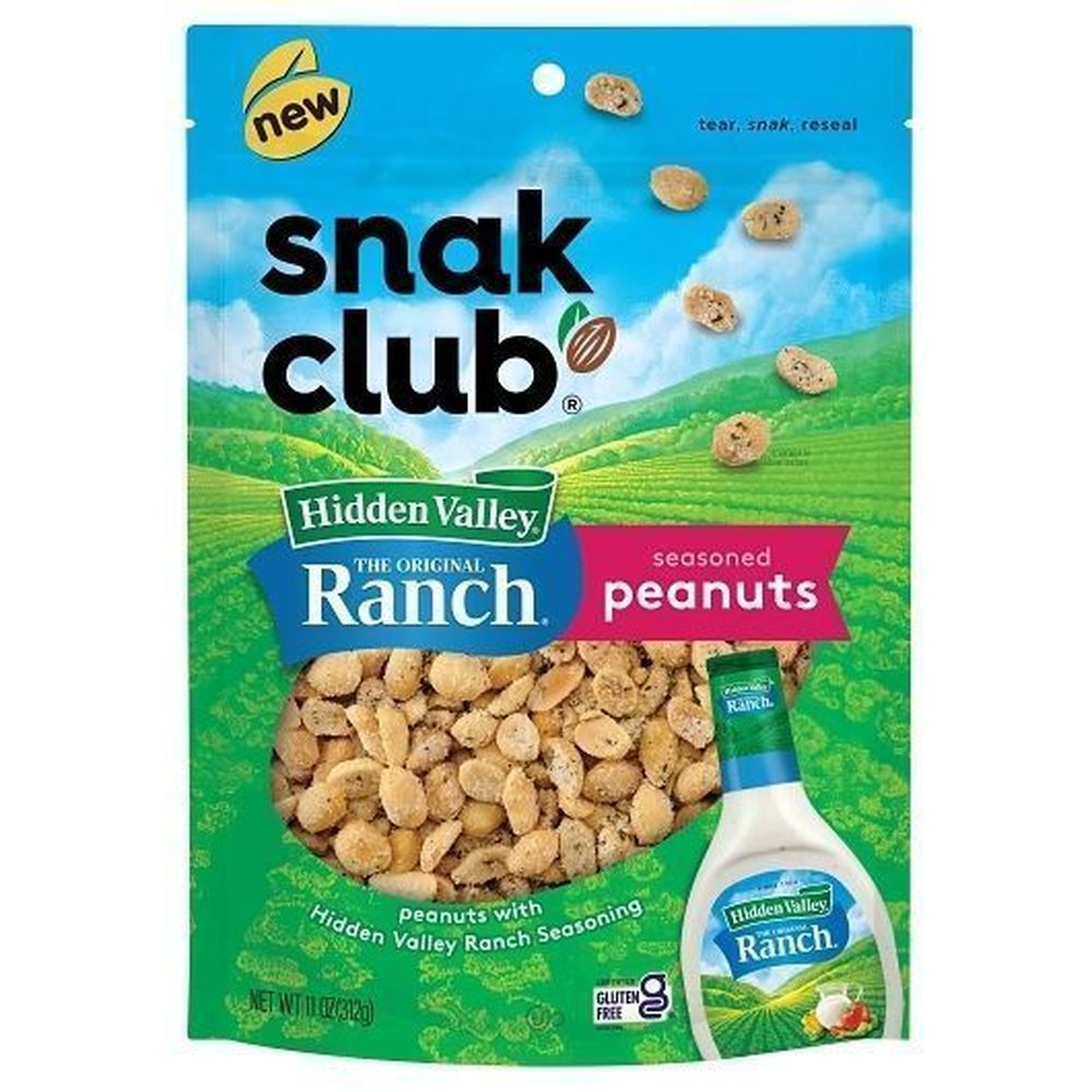 Snak Club Hidden Valley Ranch Peanut, 11 Ounce -- 6 per case