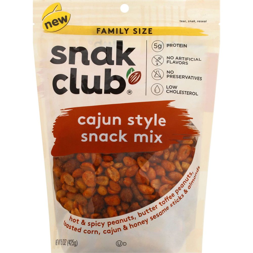 Snak Club Family Size Cajun Style Snack Mix Case | FoodServiceDirect