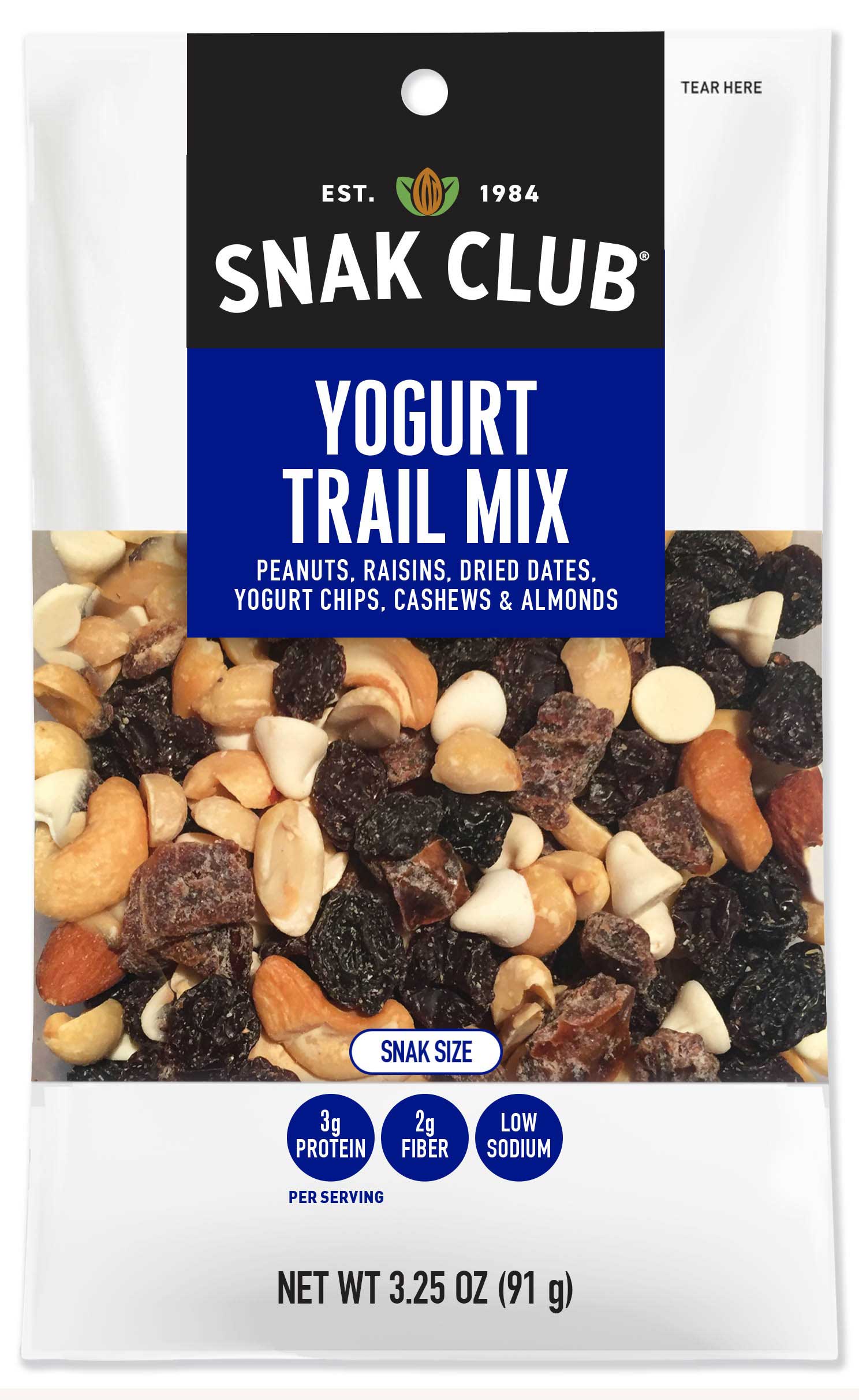 Century Snacks Snak Club Yogurt Nut Mix, 3.25 Ounce -- 12 per case