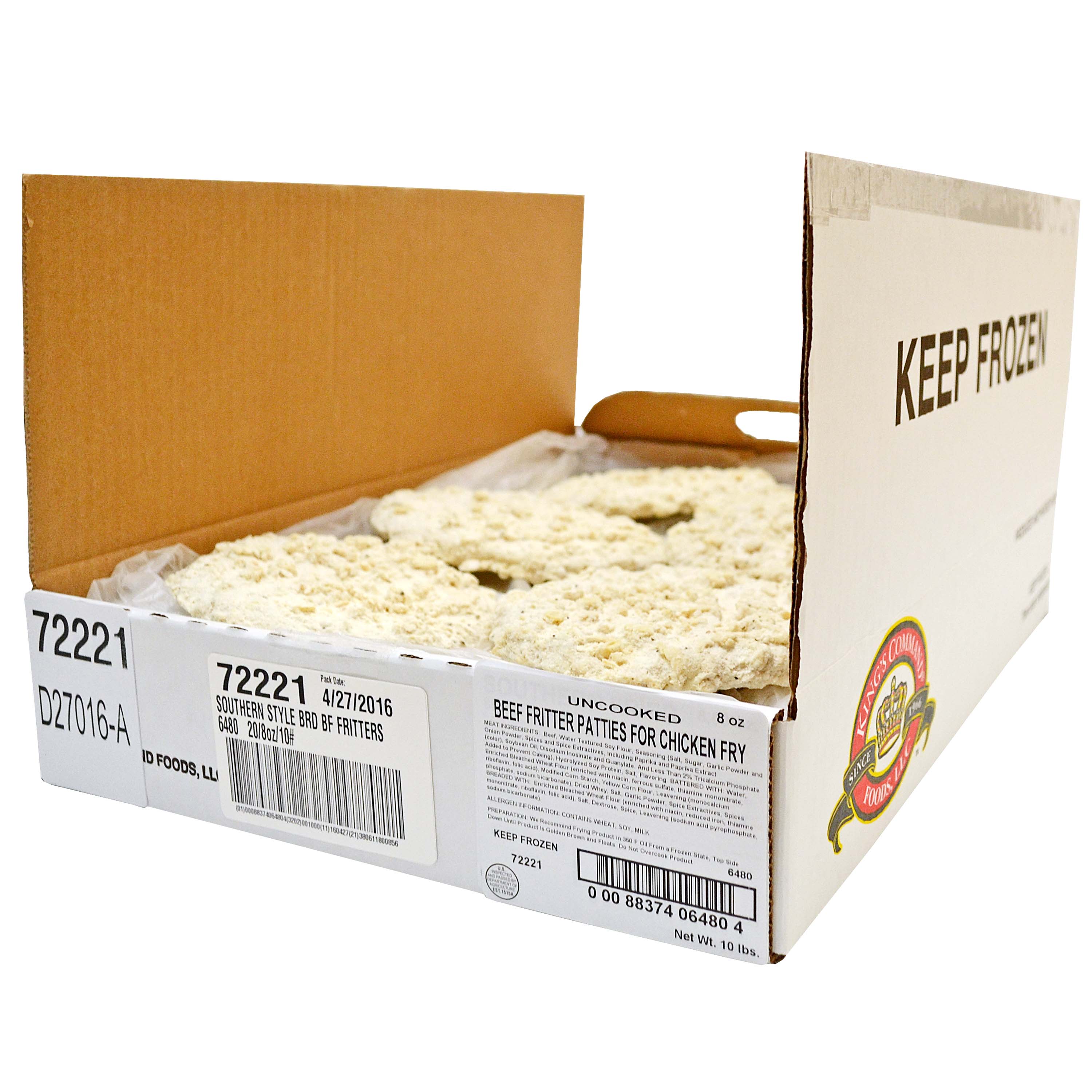 Kings Command Foods Southern Style Breaded Beef Case | FoodServiceDirect