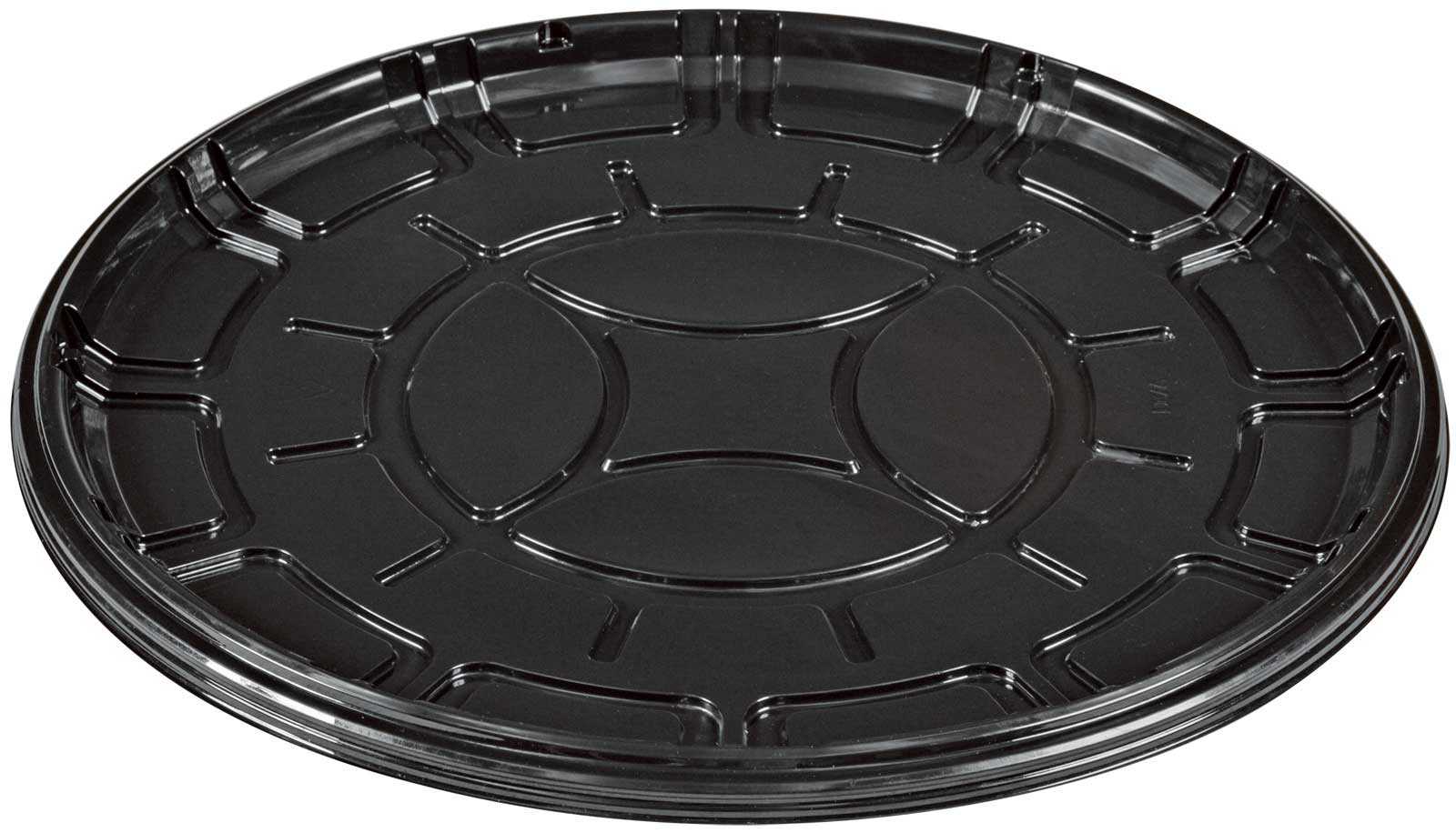 PartiPak PETE Black Round Everyday Tray, 18 inch | FoodServiceDirect