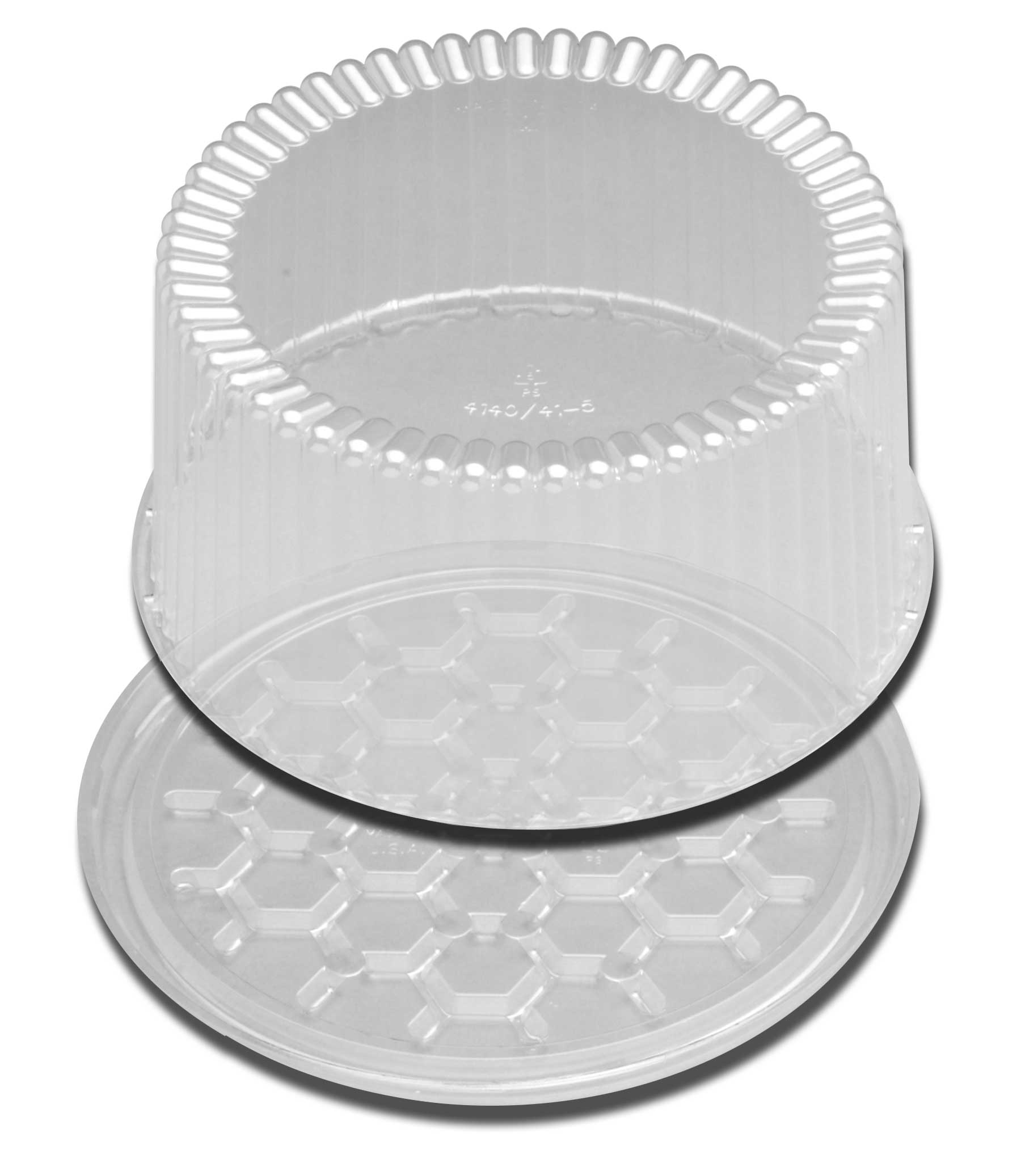 Displaycake Clear Polystyrene Two Three Layer Cake Container, 9 inch ...
