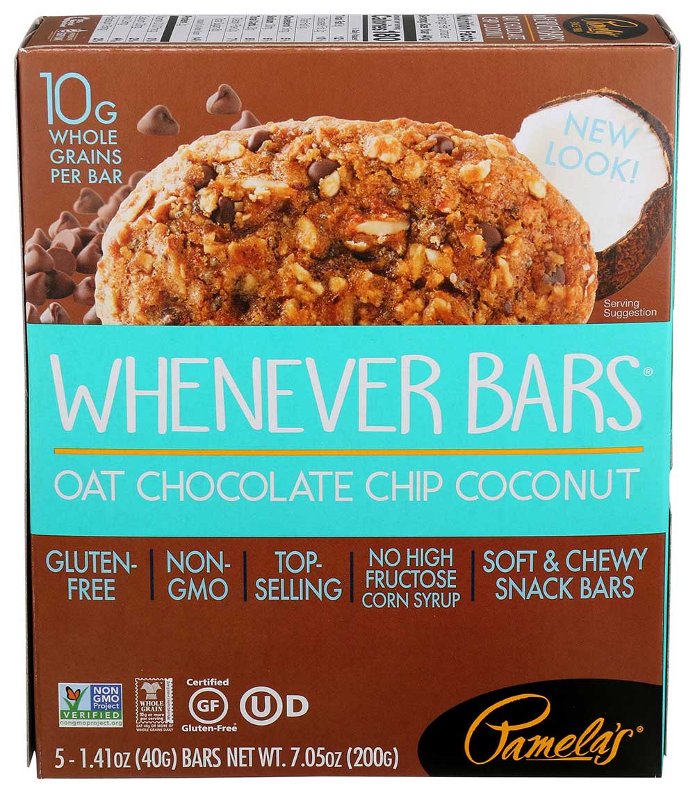 Pamelas Oat Chocolate Chip Coconut Whenever Bar Case | FoodServiceDirect