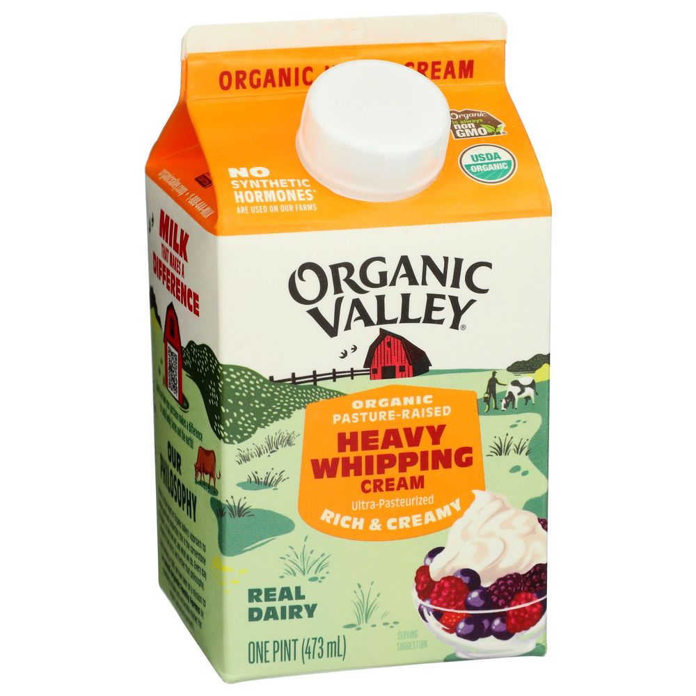 Organic Valley Organic Rich and Creamy Ultra Pasteurized Heavy Whipping ...