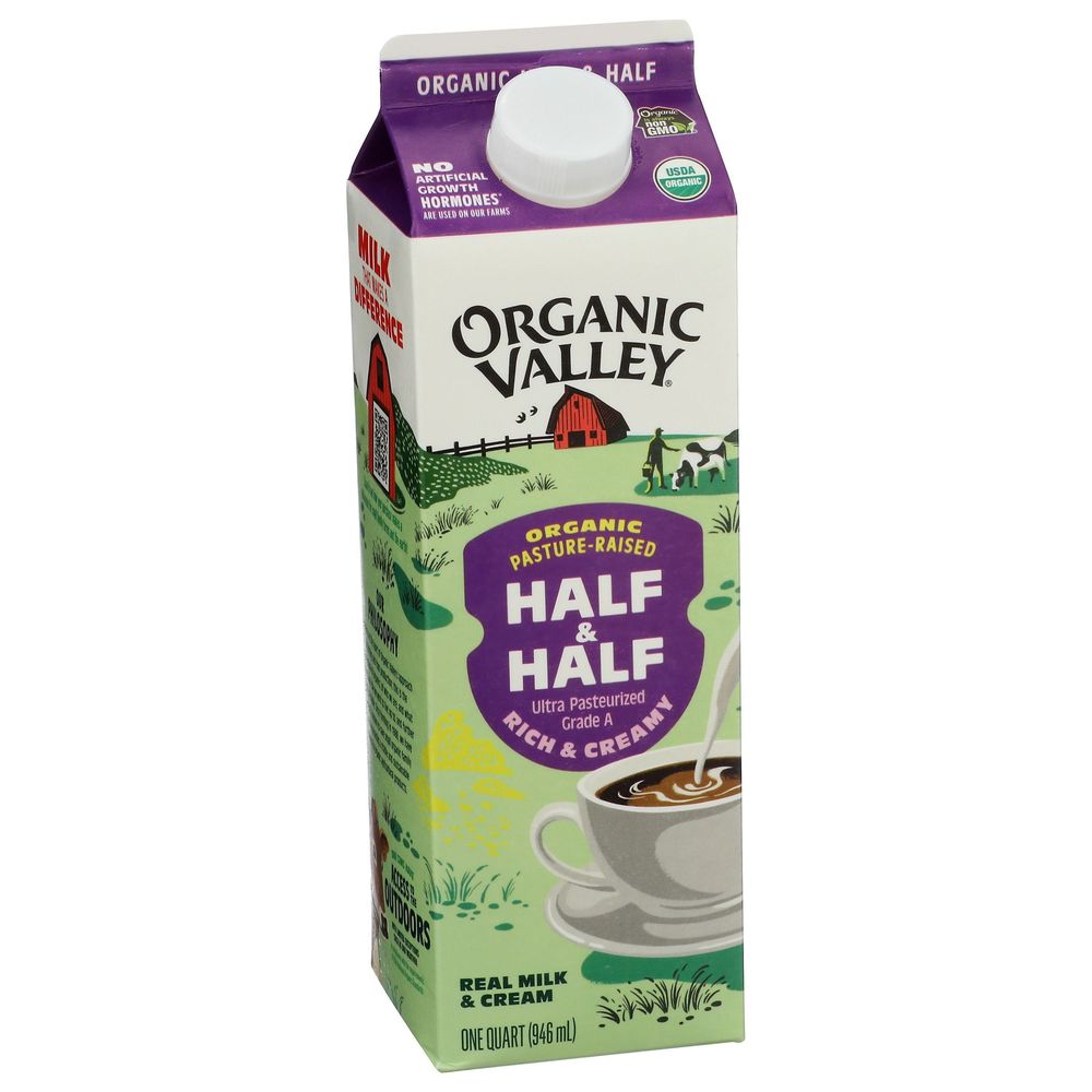 Organic Valley Organic Rich and Creamy Ultra Pasteurized Half and Half ...