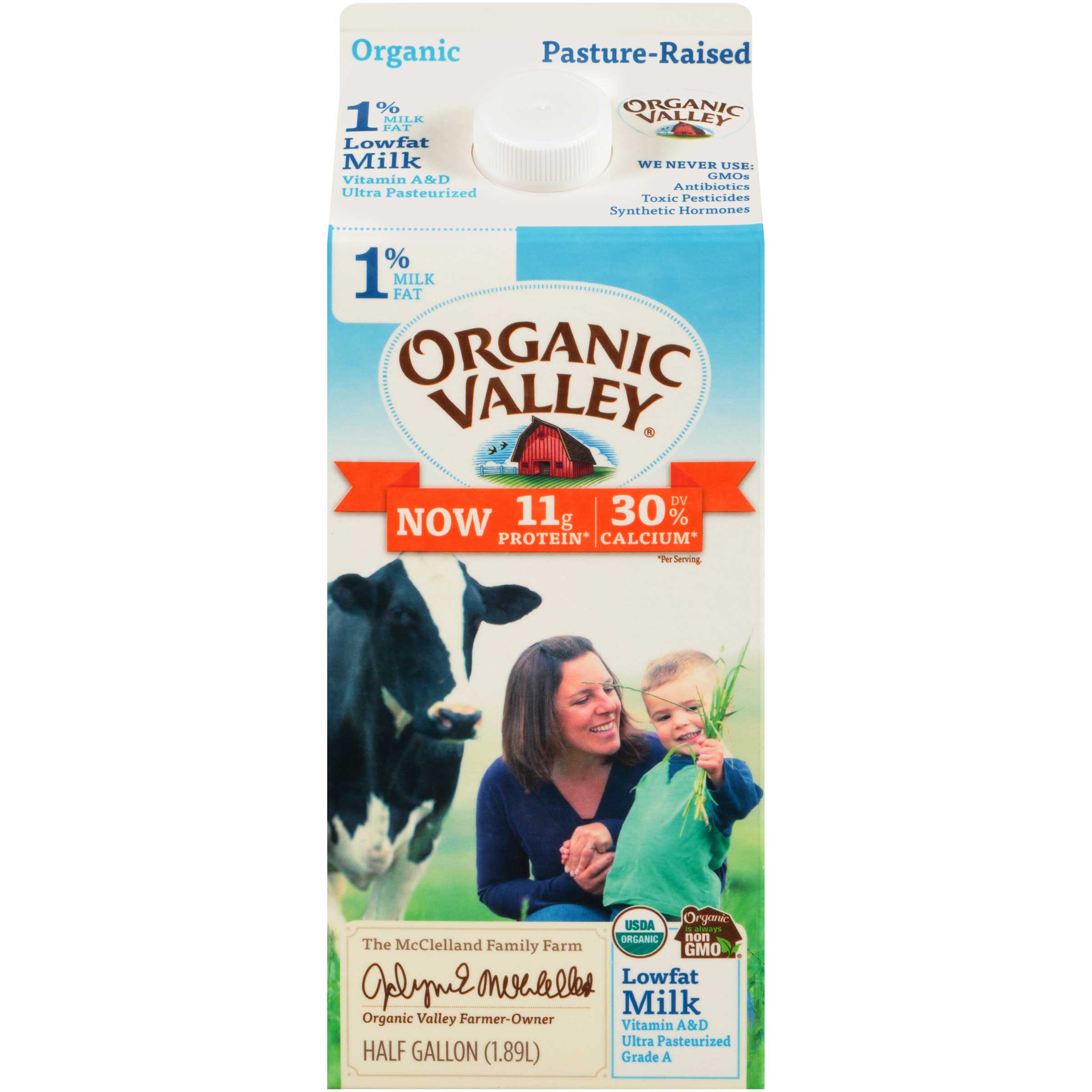 Organic Valley 1-Percent Low-Fat Milk Case | FoodServiceDirect