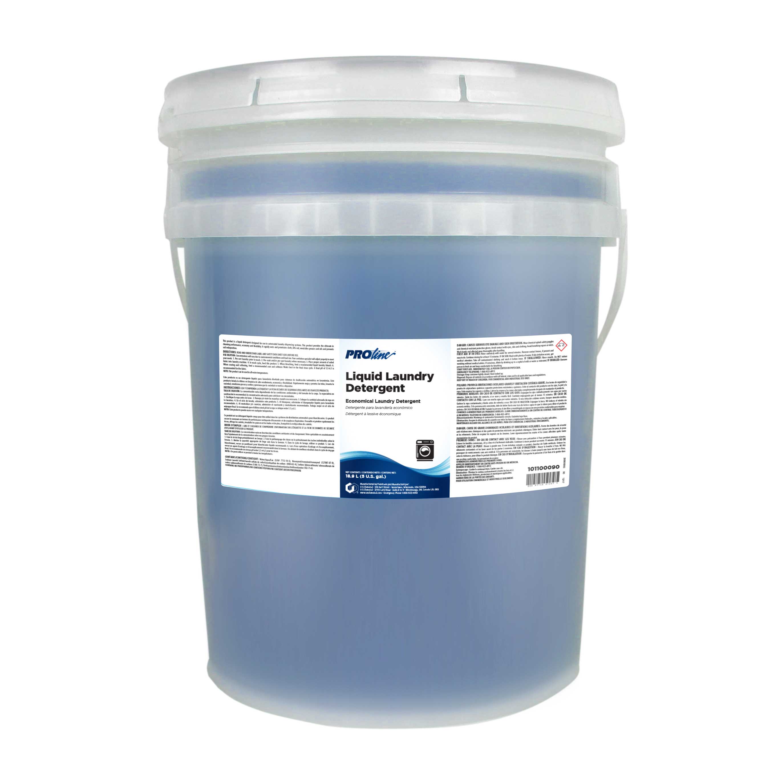 US Chemical Proline Liquid Laundry Detergent, 5 Gallon.