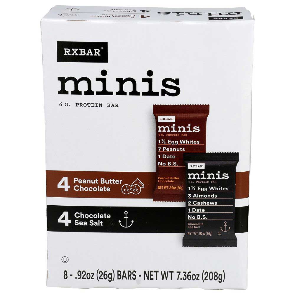 Rxbar Minis Chocolate Sea Salt and Peanut Butter Chocolate Protein Bar ...