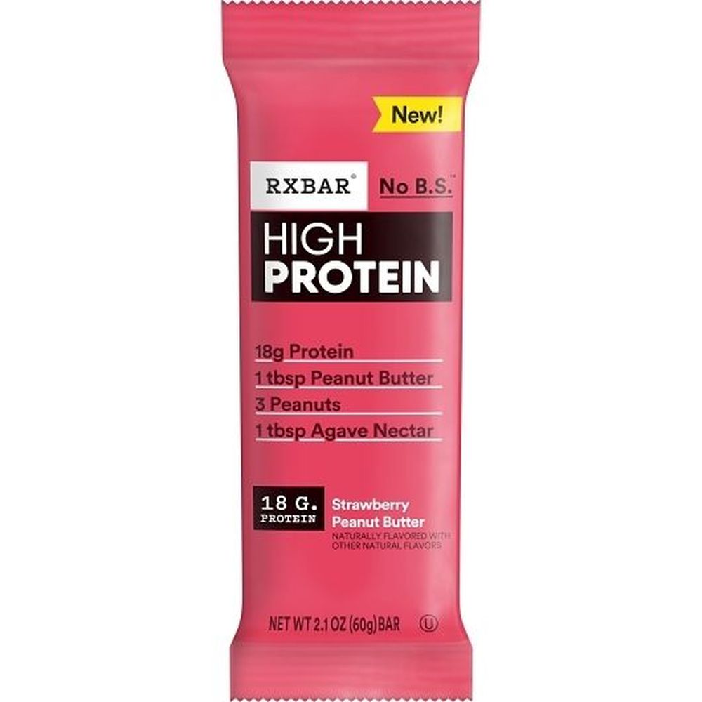 Rxbar Strawberry Peanut Butter High Protein Bar, 2.1 Ounce -- 72 per case