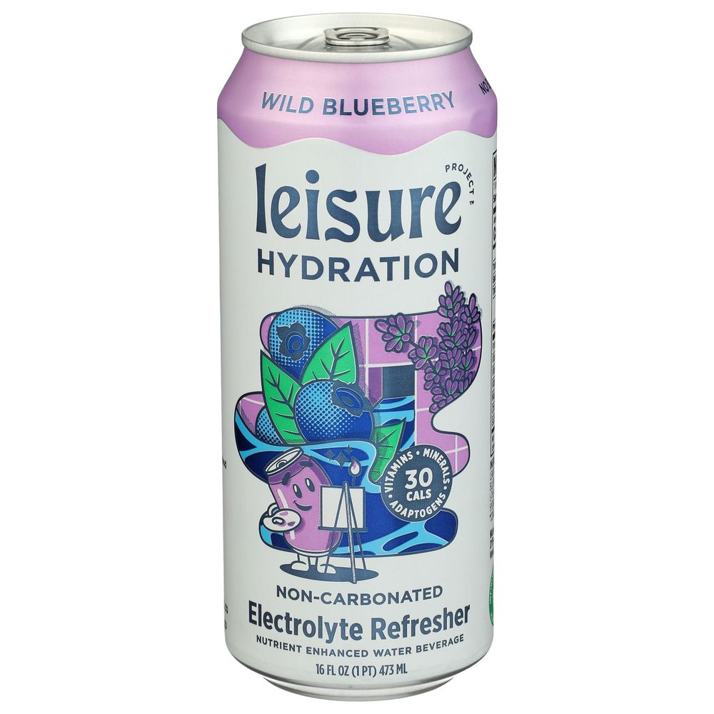 Leisure Wild Blueberry Hydration Electrolyte Refresher Water, 16 Fluid ...