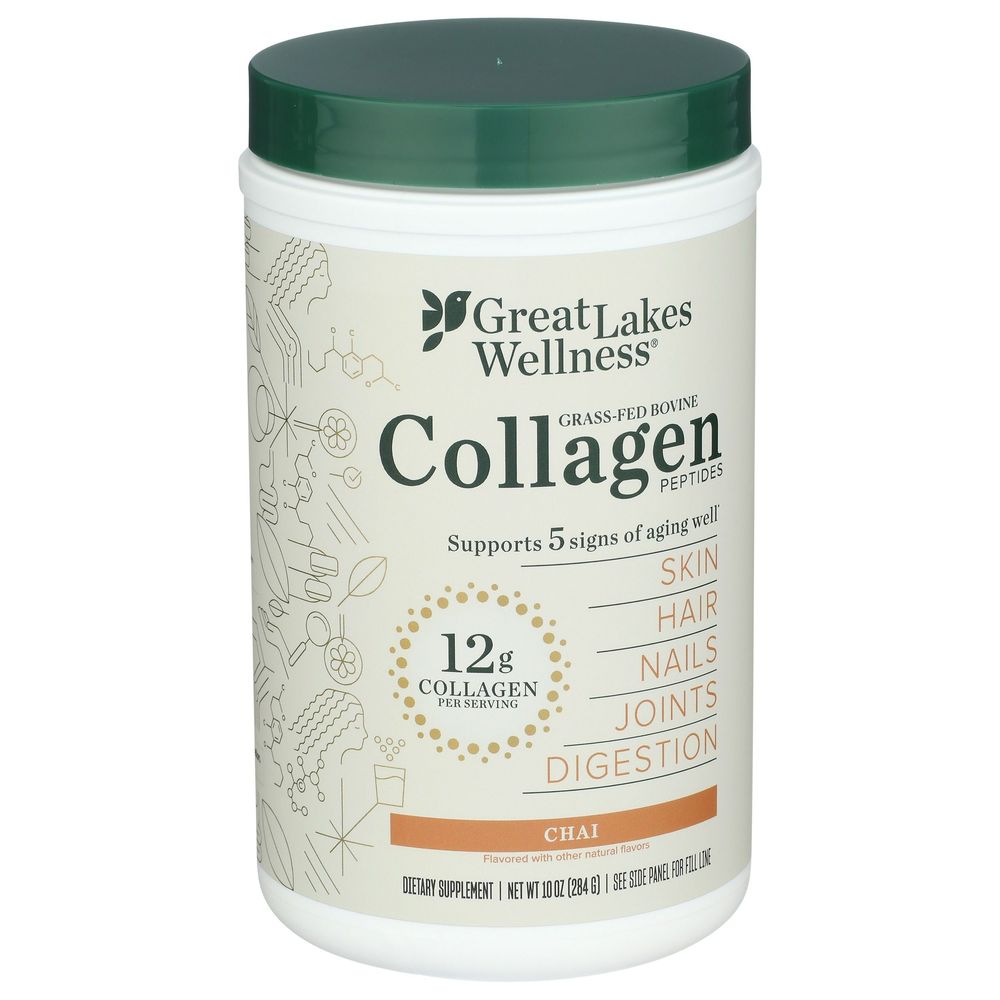Great Lakes Chai Flavor Wellness Collagen Peptides, 10 Ounce
