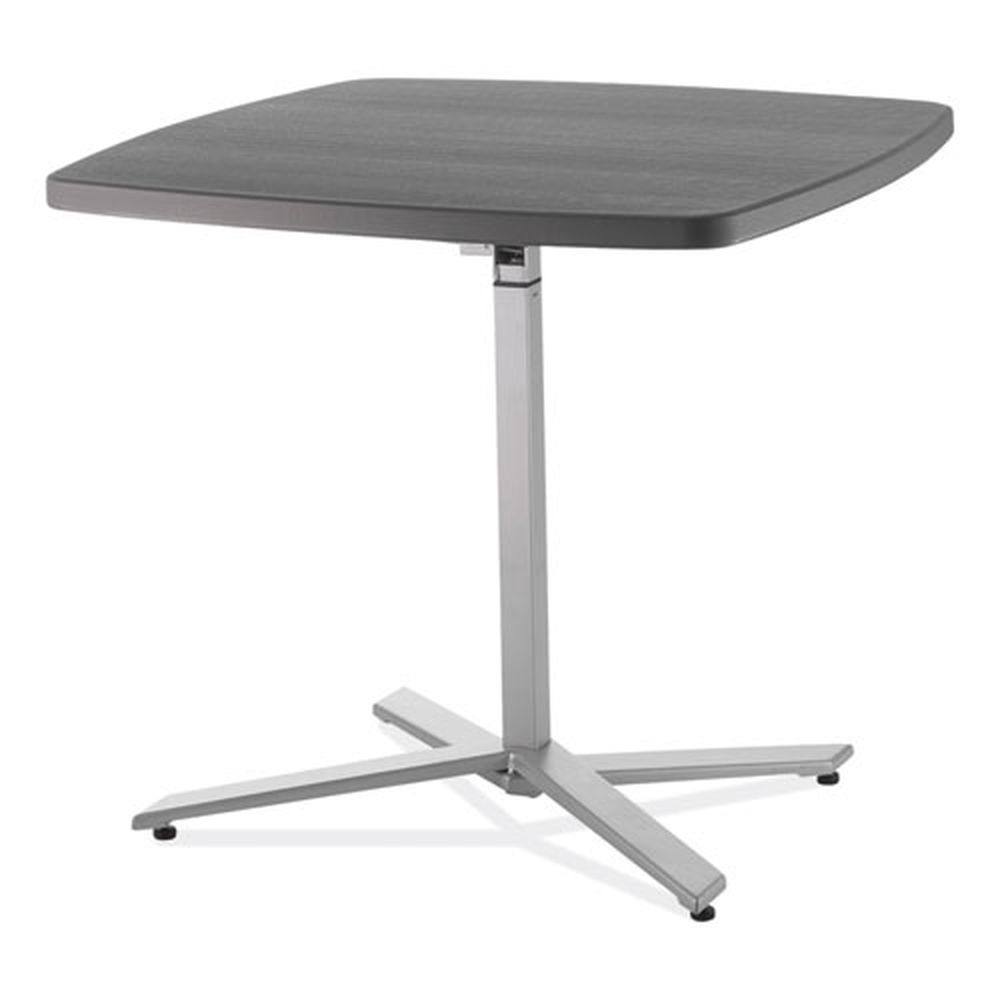 NPS Cafe Time Square Charcoal Slate Adjustable Height Table, 36 x 36 x ...