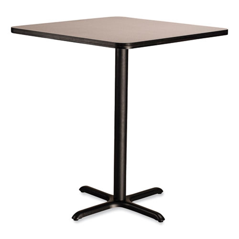 NPS Square Gray Nebula Top and Black X-Base Cafe Table, 36 x 36 x 30 ...