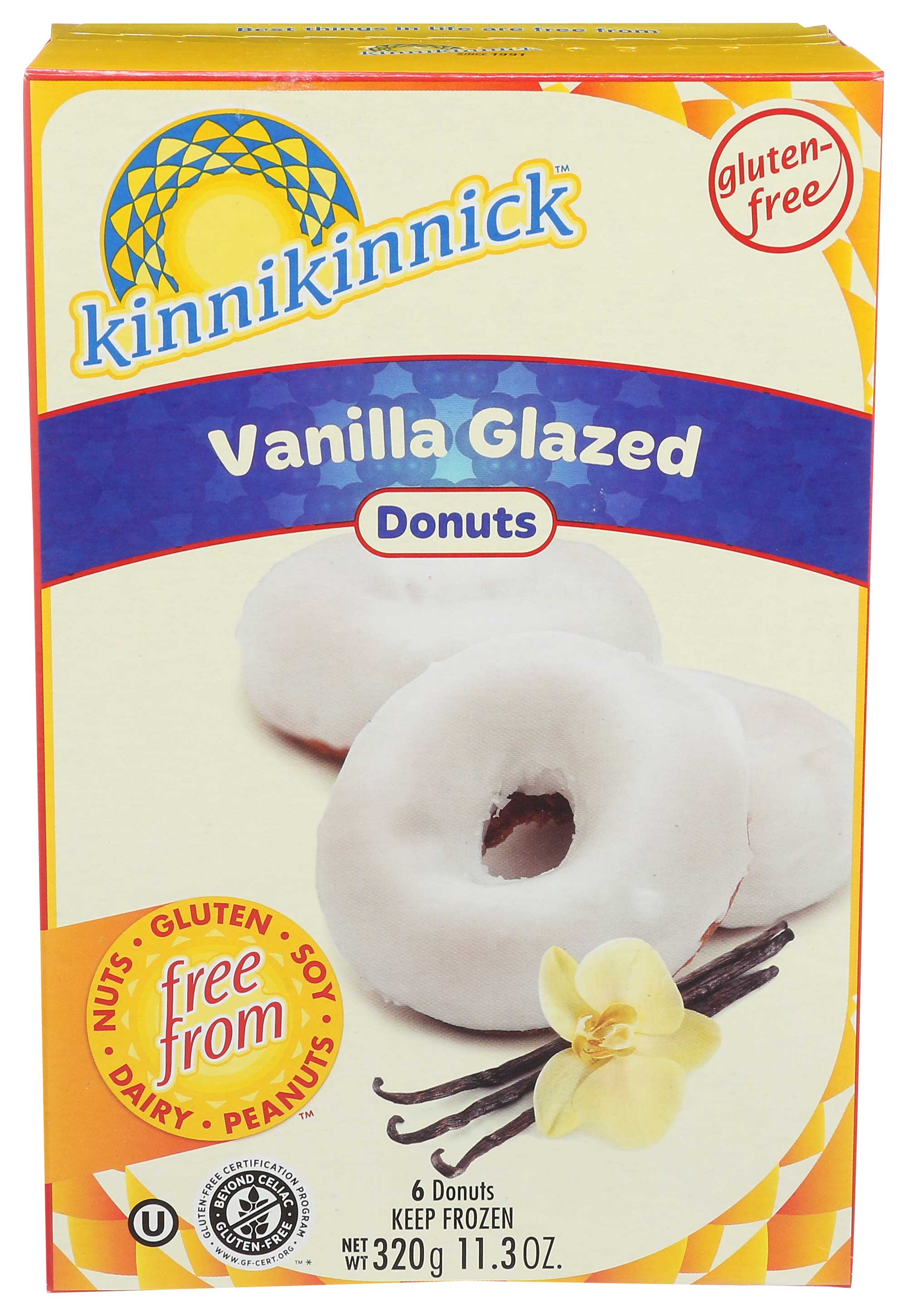 Kinnikinnick Foods Vanilla Glazed Donuts Case | FoodServiceDirect