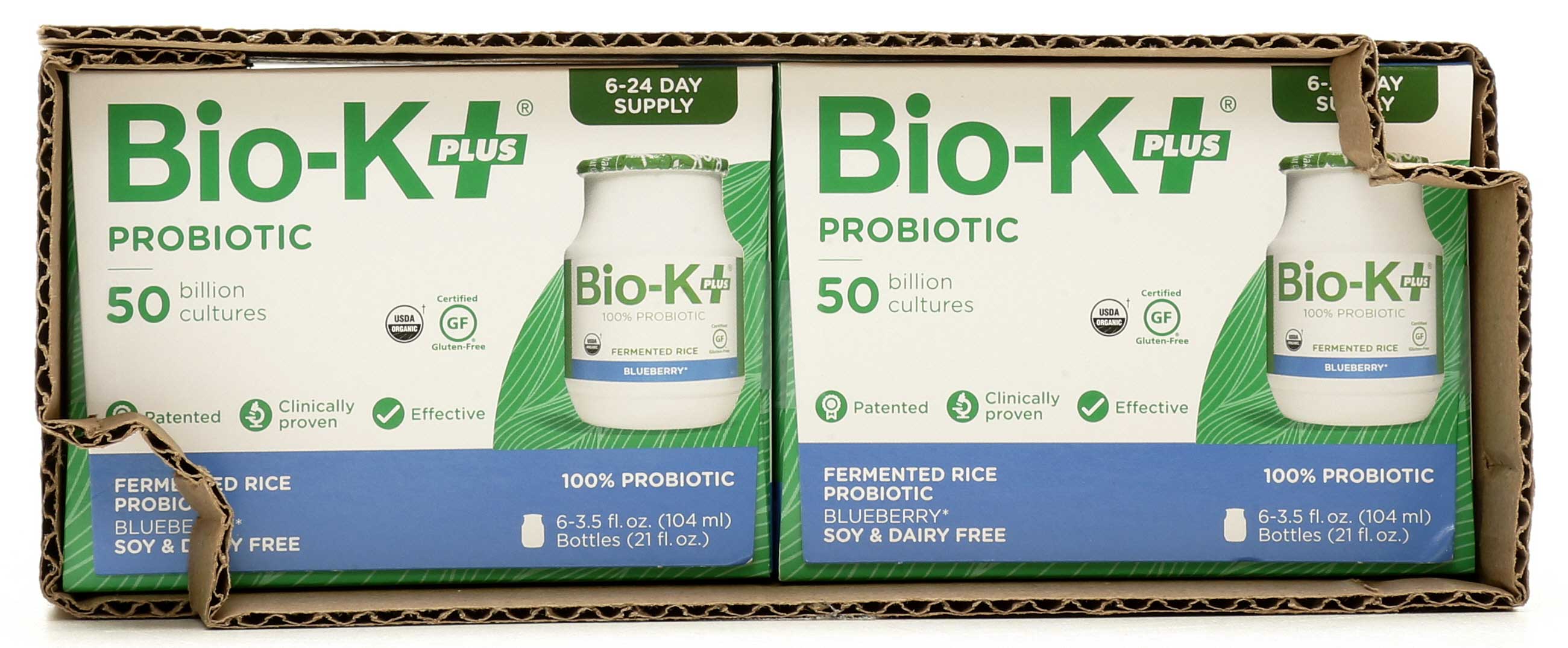 Bio-K Plus Organic Blueberry Fermented Rice Probiotic, 3.5 Fluid Ounce ...