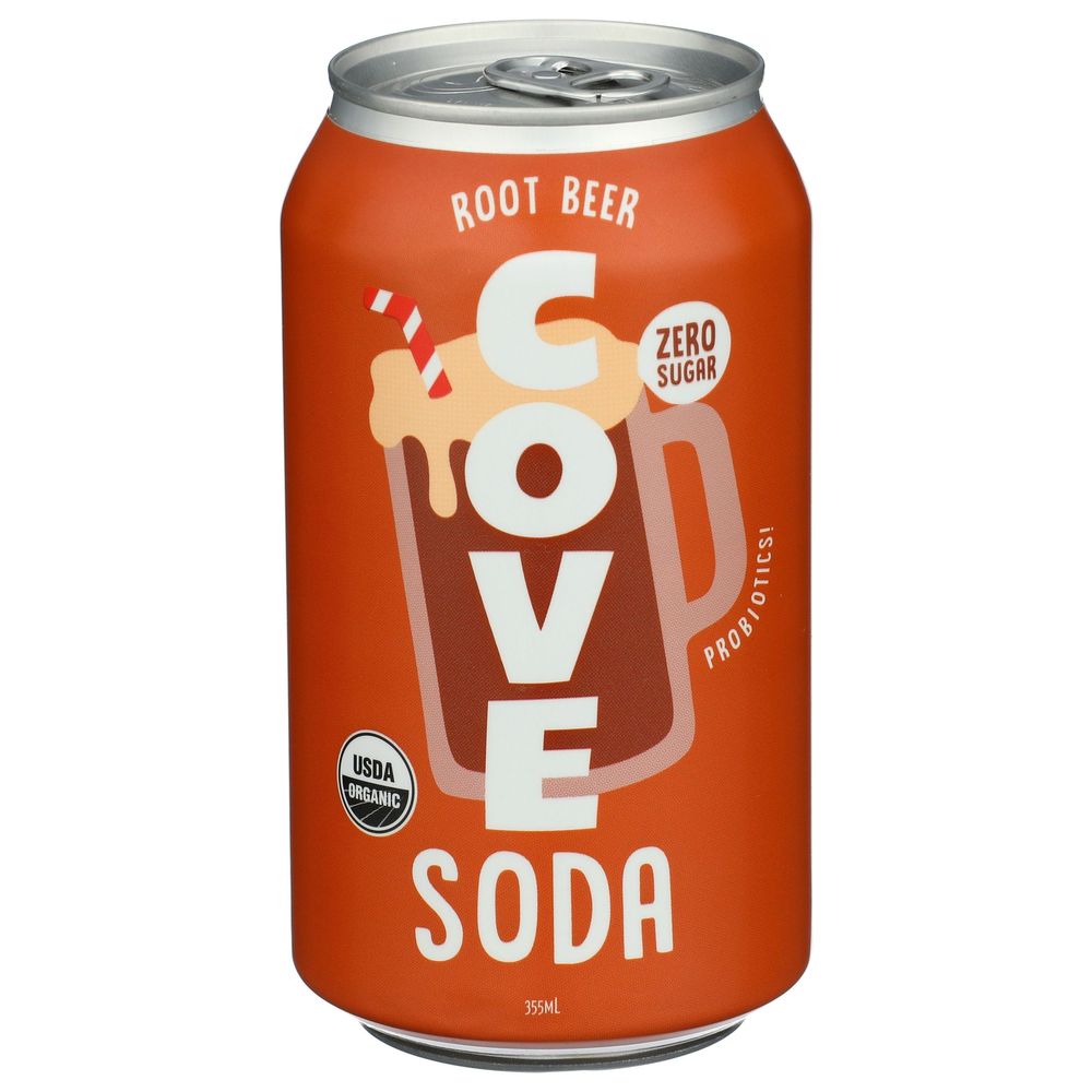 Cove Organic Probiotic Root Beer Soda, 12 Fluid Ounce -- 12 per case