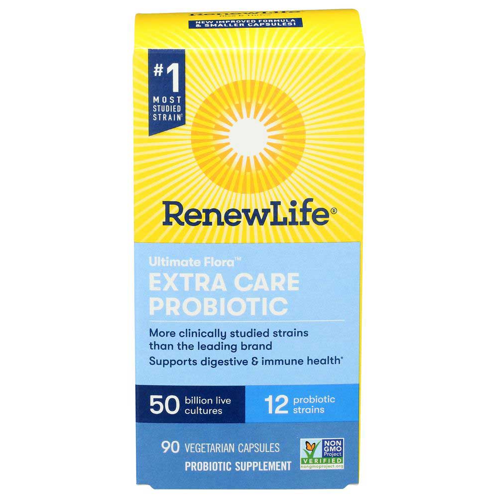 RenewLife Ultimate Flora Extra Care Probiotic 50 Billion Capsule, 90 ...