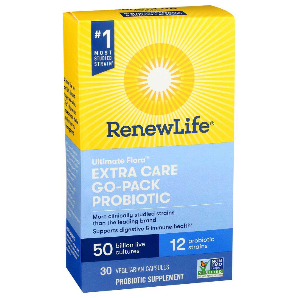 RenewLife Ultimate Flora Extra Care Go Pack Probiotic 50 Billion ...