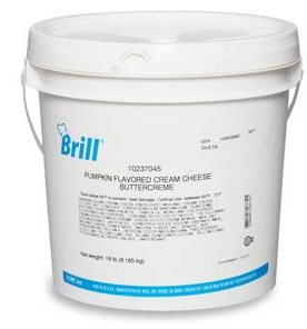 Brill Pumpkin Cream Puffs Buttercreme Frosting, 18 Pound Pail