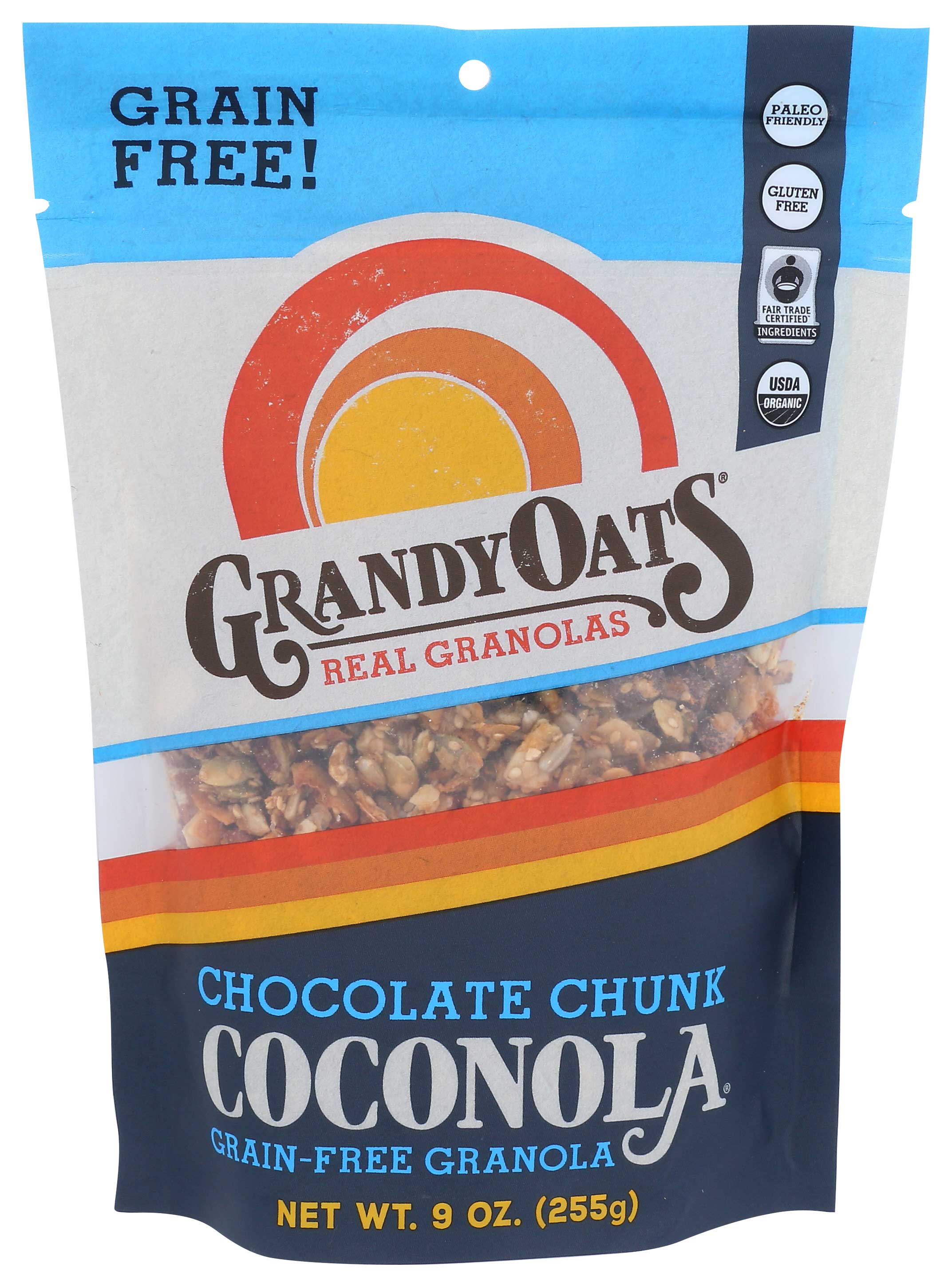 Grandy Oats Chocolate Chunk Coconola, 9 Ounce -- 6 per case