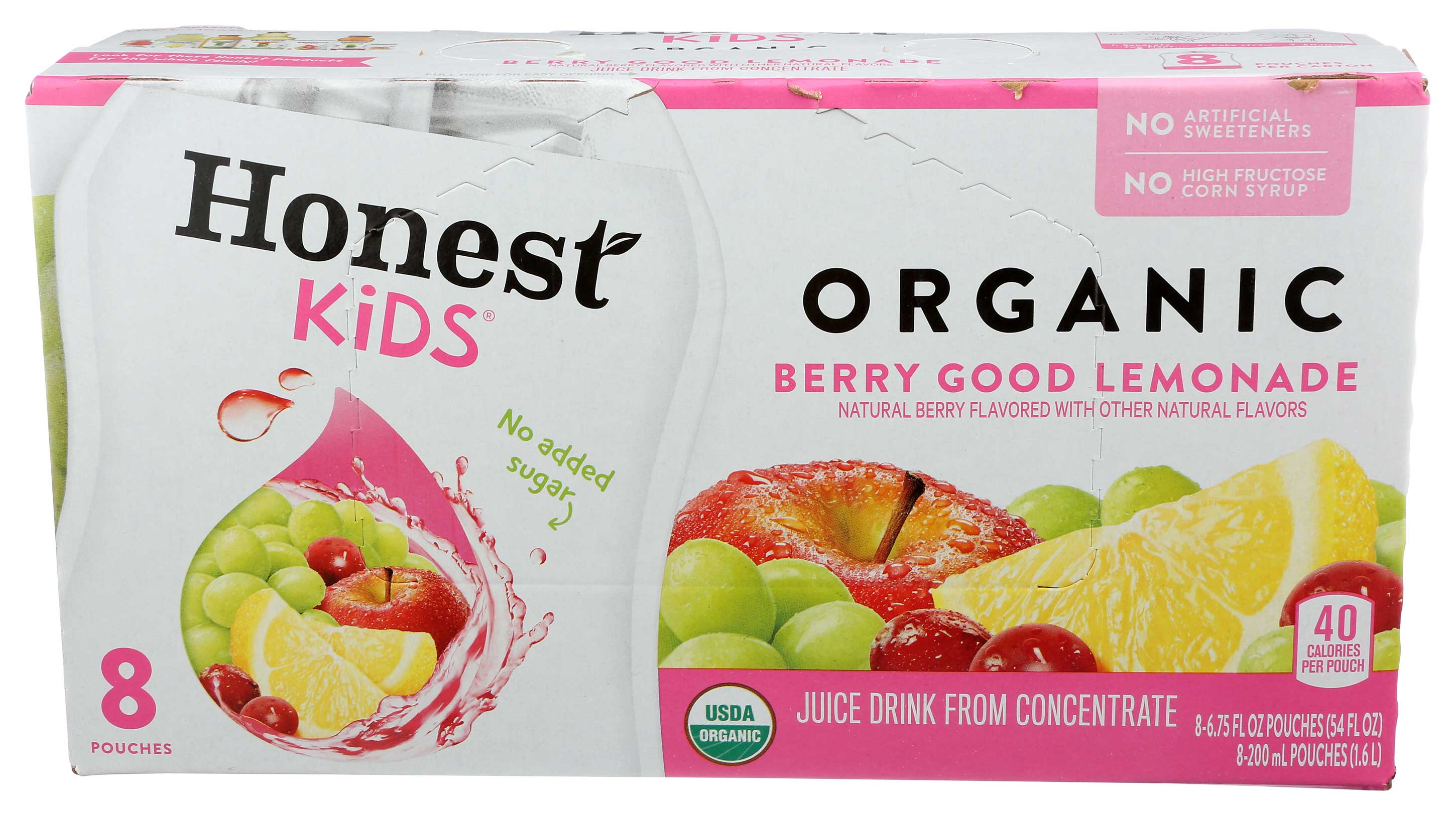 Honest Kids Berry Good Lemonade Juice Drink, 6.75 Fluid Ounce -- 32 per ...