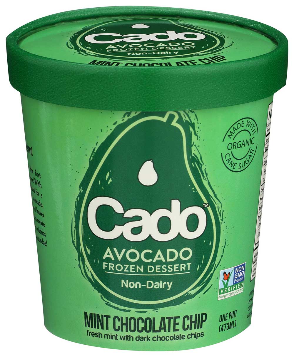 Cado Organic Non Dairy Mint Chocolate Chip Avocado Ice Cream, 1 Pint ...