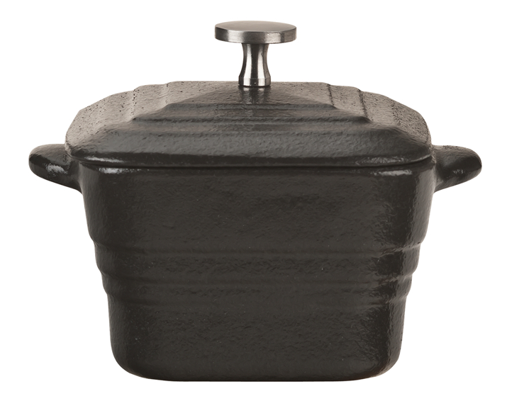 World Tableware Cast Iron Square Mini Dutch Oven with Lid, 7.5 Ounce ...