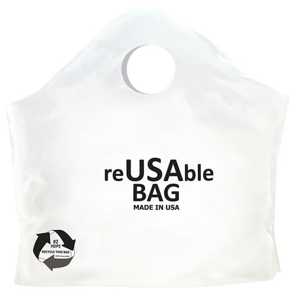Command Packaging 18 X 16 x 9 inch Plastic Reusable White Wave Carry ...