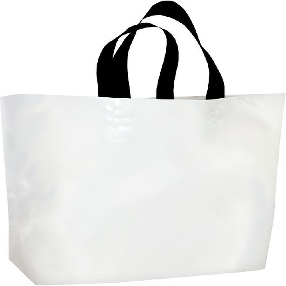 Command Packaging 21 X 13 x 10 inch Plastic White Soft Loop Carry Out ...