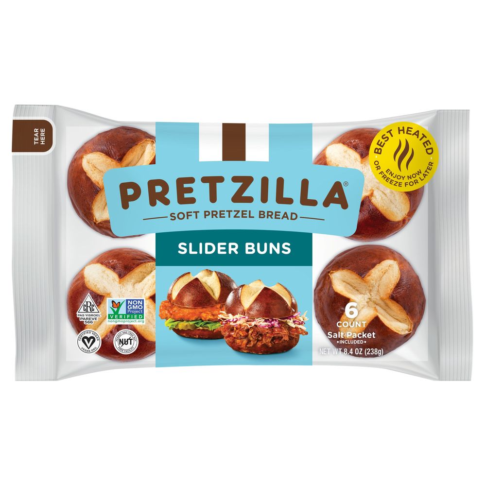 Pretzilla Soft Pretzel Slider Buns, 8.4 Ounce -- 15 per case