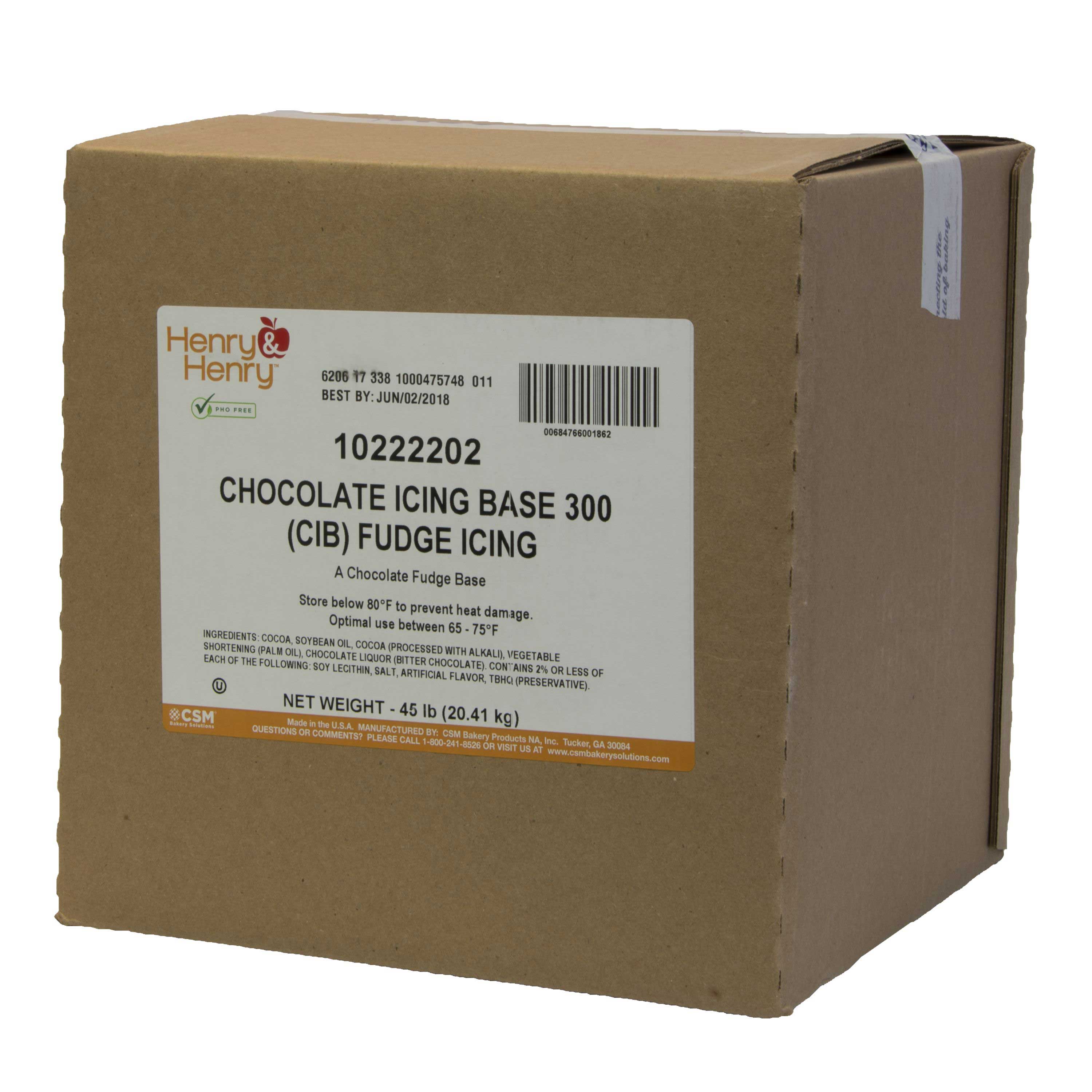 Henry and Henry Chocolate Icing Base 300, 45 Pound.