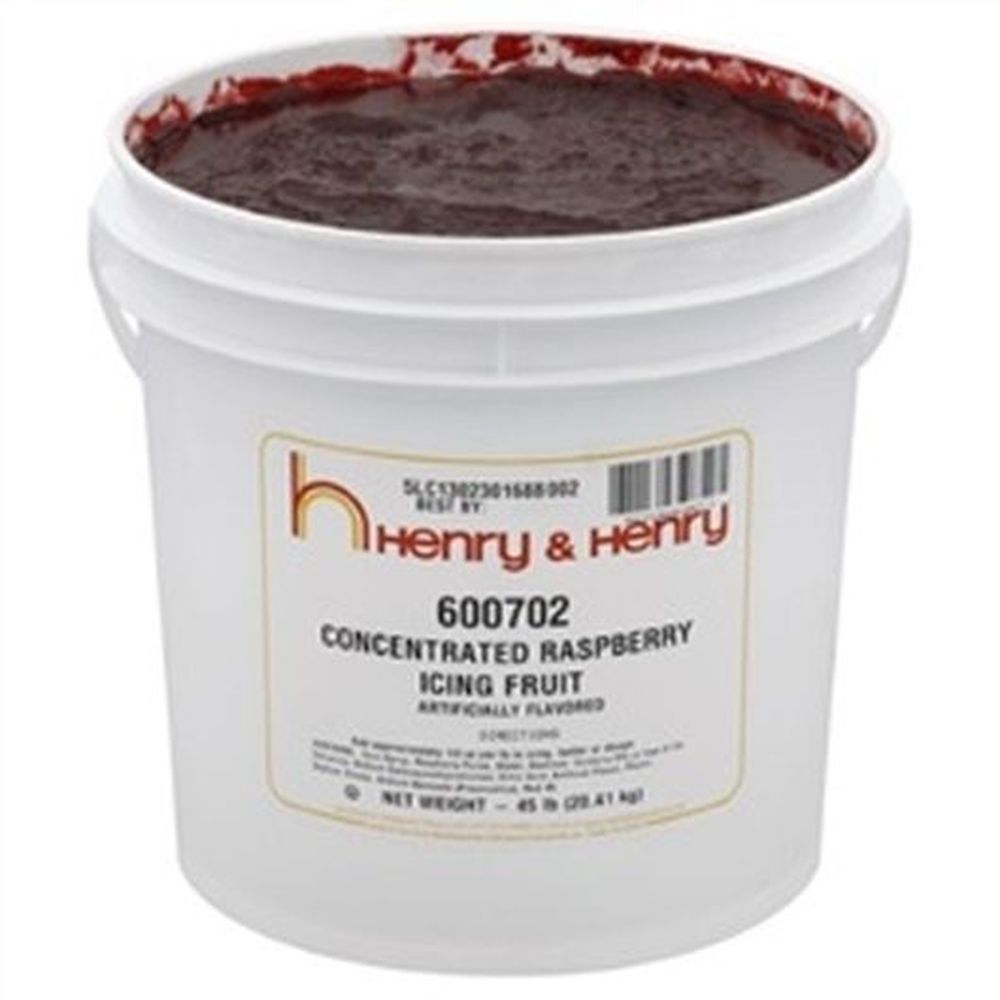 Henry and Henry Concentrated Raspberry Icing Fruit, 45 Pound Pail