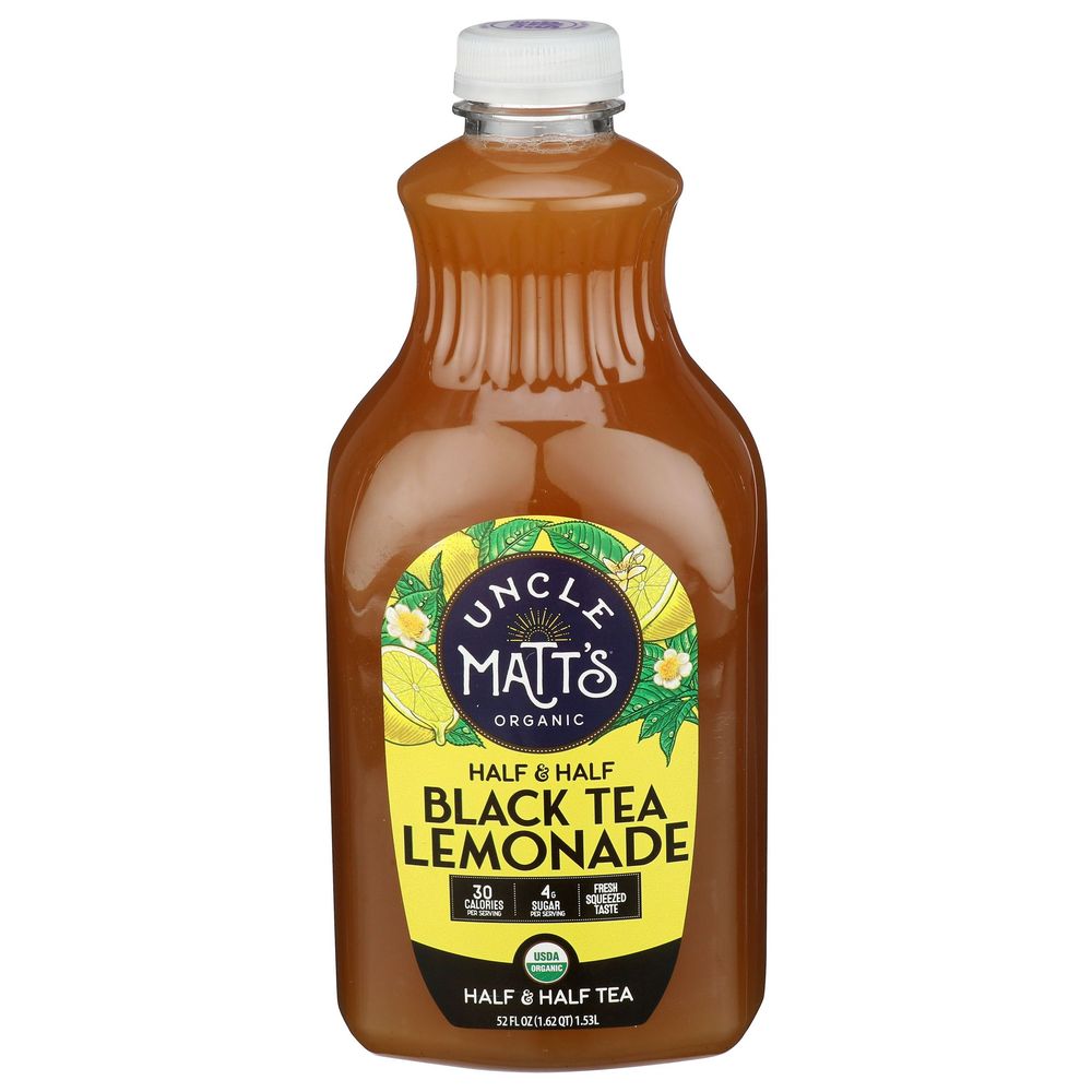 Uncle Matts Organic Half and Half Black Tea Lemonade, 52 Fluid Ounce ...