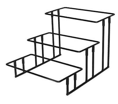 American Metalcraft 3 Tier Black Wrought Iron Display Stand, 20 x 13.75 ...