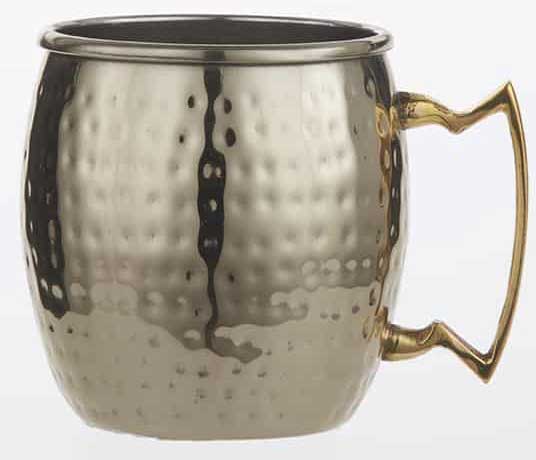 American Metalcraft Gold/Brass Hammered Finish Moscow Mule Mug, 16 Ounce