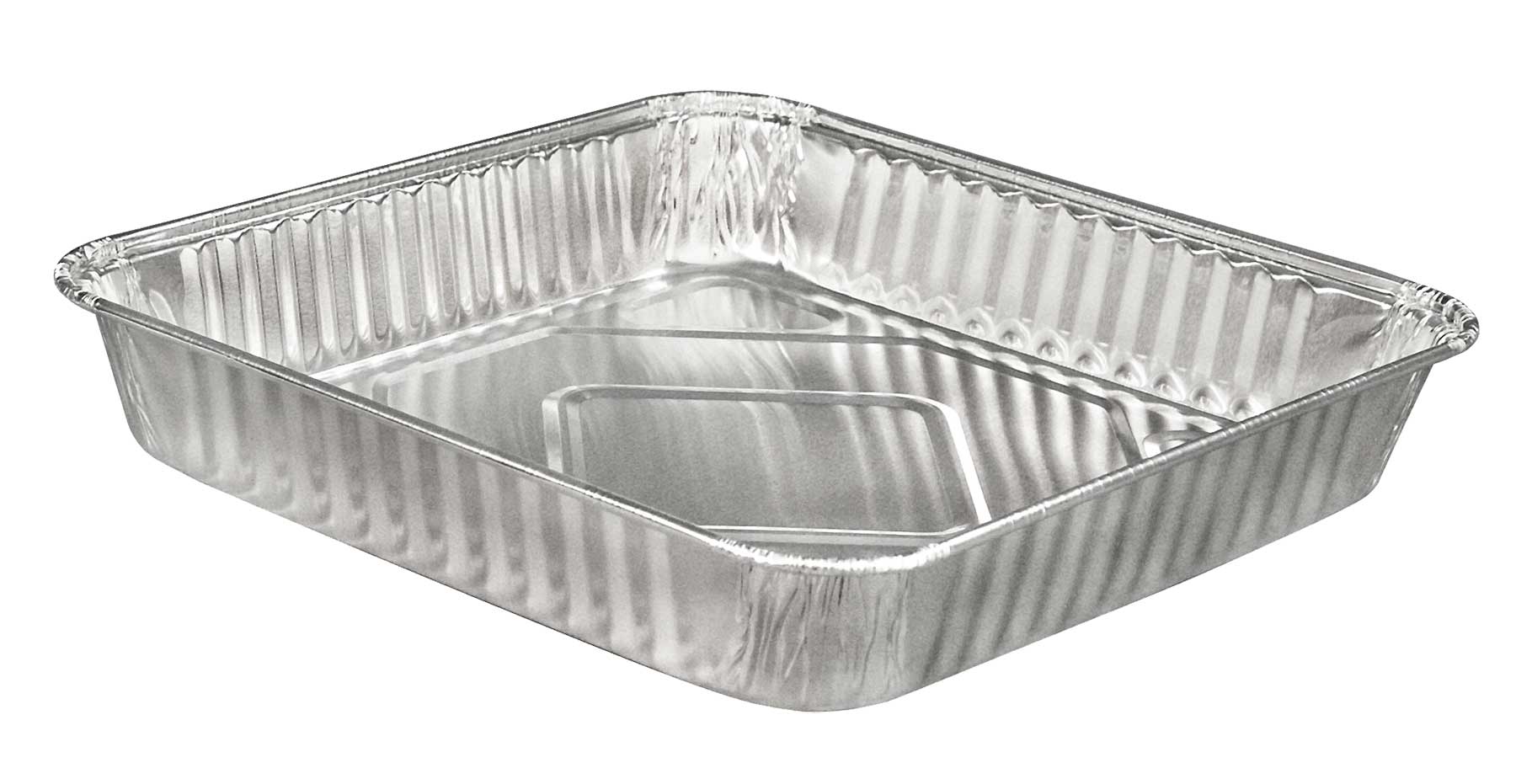 D and W Fine Pack Silver Aluminum Square Pan Case | FoodServiceDirect